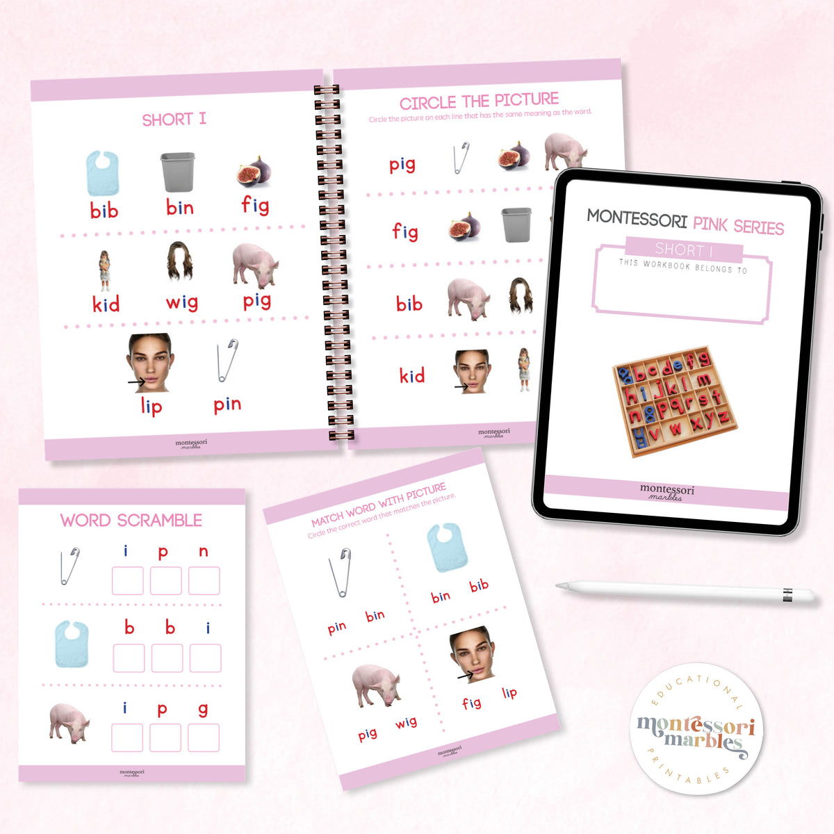 Montessori Pink Series Workbook Bundle – Montessori Marbles