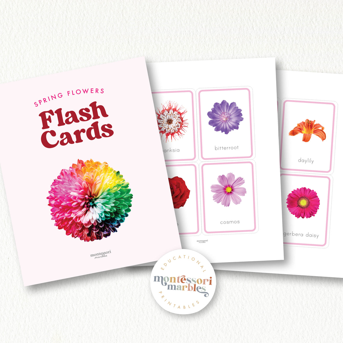 Flowers Flash Cards | Montessori Inspired Printable Materials ...