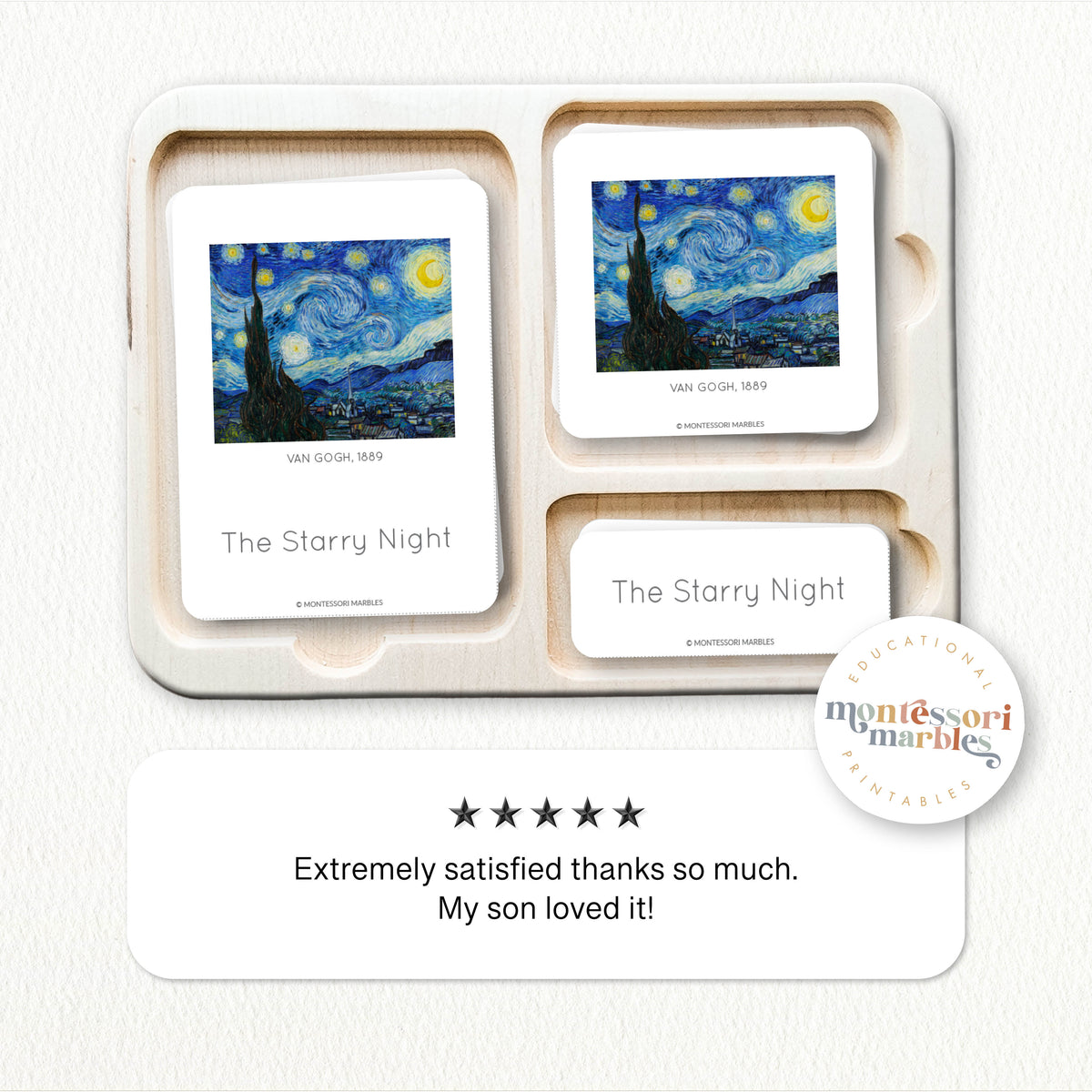 Vincent Van Gogh Montessori Nomenclature Cards – Montessori Marbles