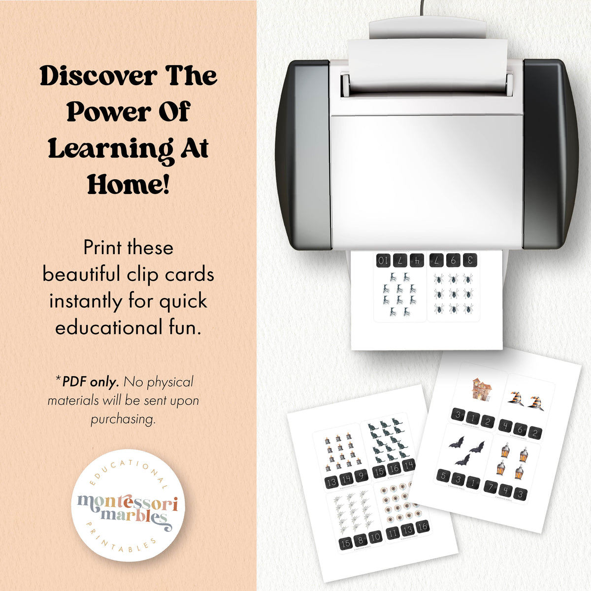 Halloween Counting Clip Cards – Montessori Marbles