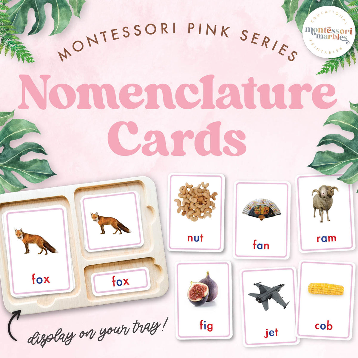 Montessori Pink Series Nomenclature Cards – Montessori Marbles