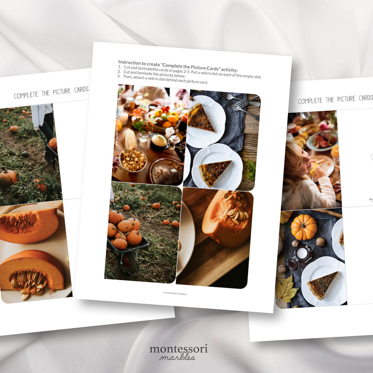 Thanksgiving Complete the Pictures | Montessori Printable Resources ...