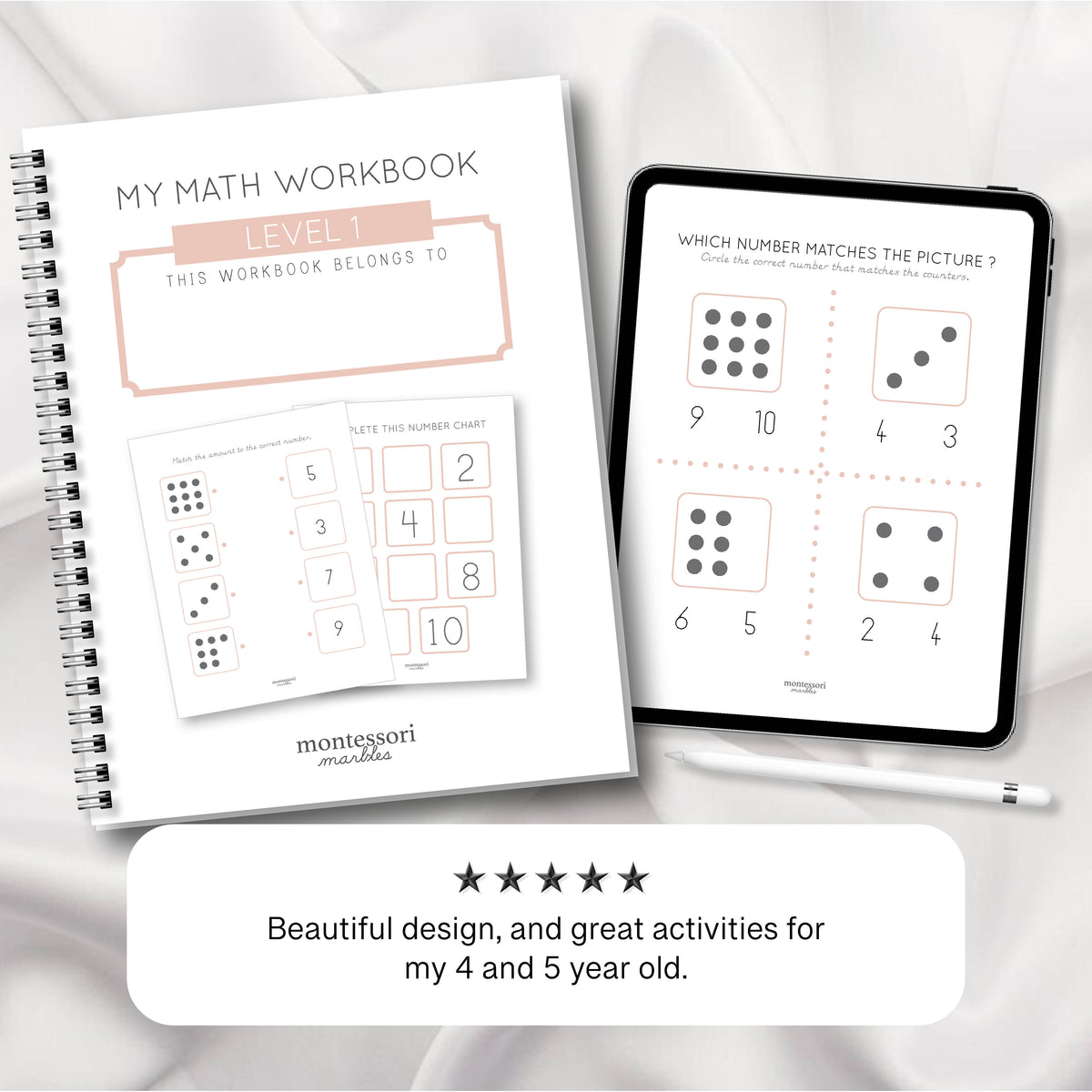 Beginner Math Workbook for Preschool | Modern Montessori Printable ...