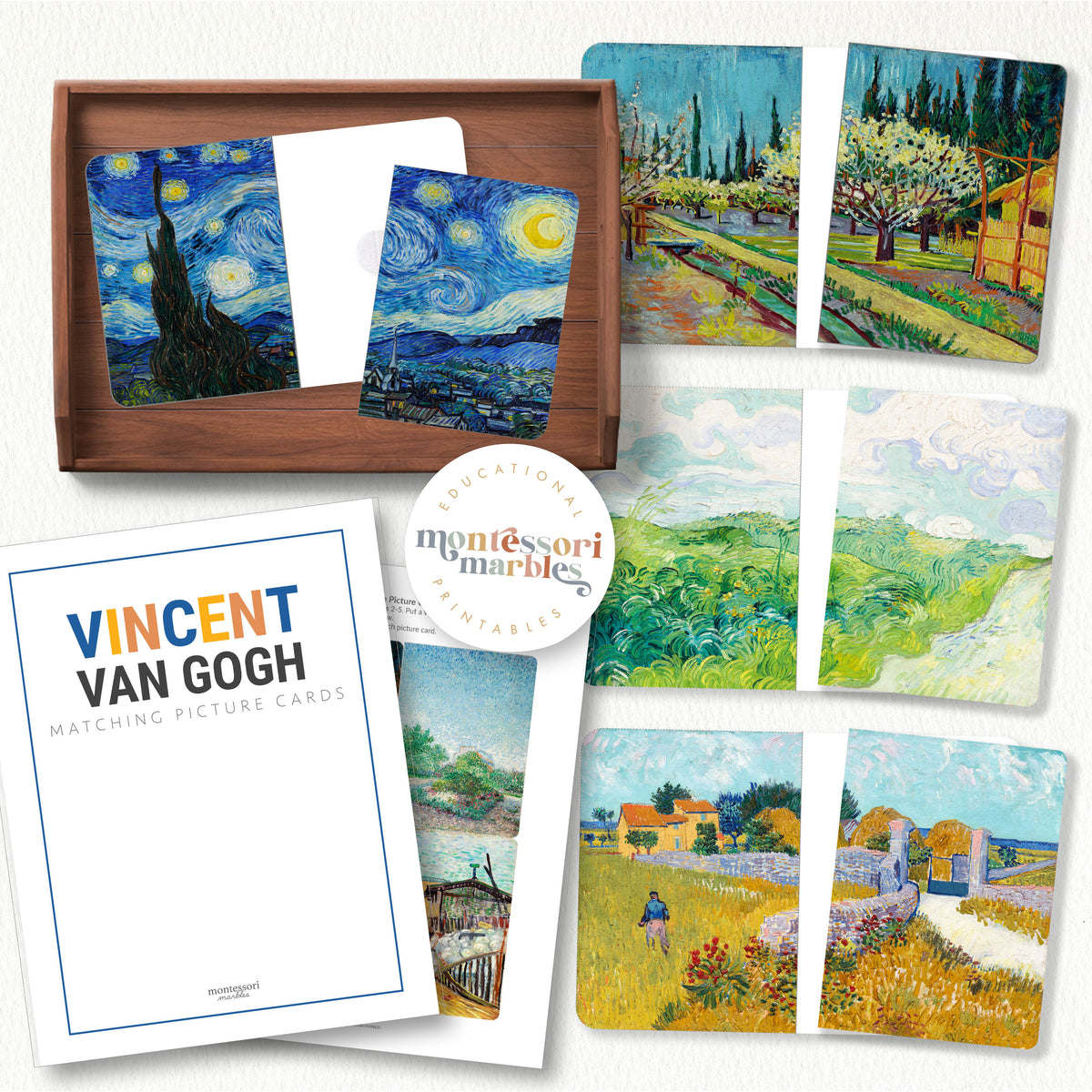 Vincent Van Gogh Complete the Pictures – Montessori Marbles