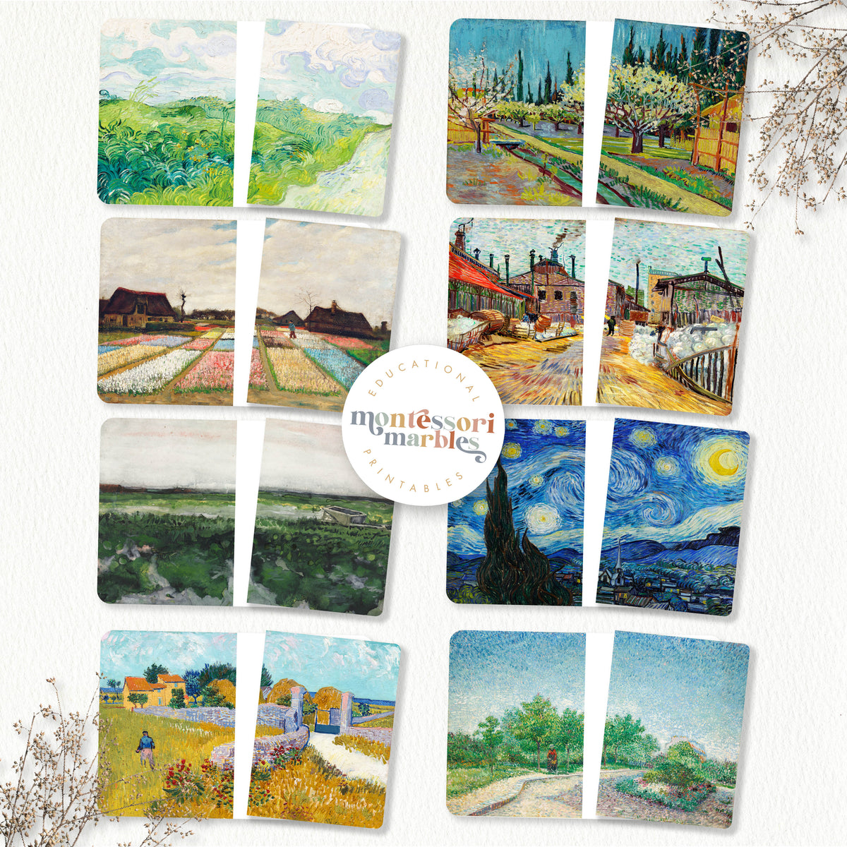 Vincent Van Gogh Complete the Pictures – Montessori Marbles
