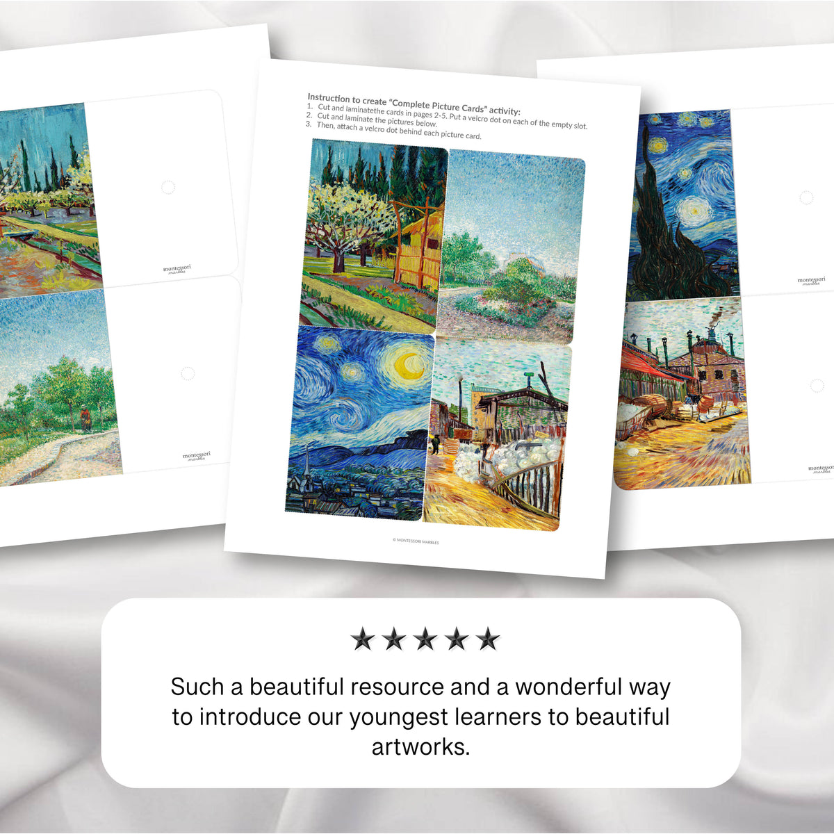 Vincent Van Gogh Complete the Pictures – Montessori Marbles