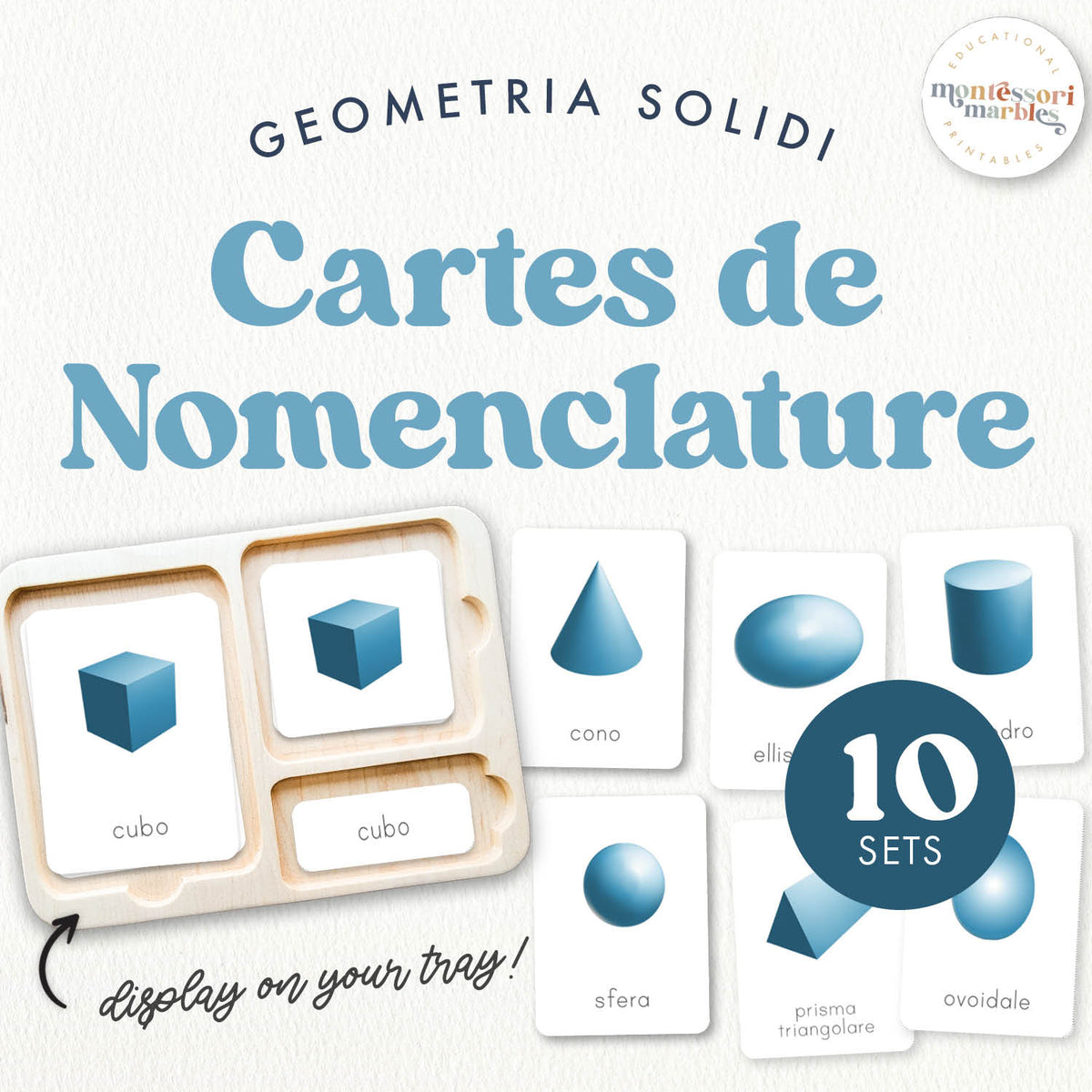 3D Shapes Nomenclature Cards | Montessori Inspired Printable ...