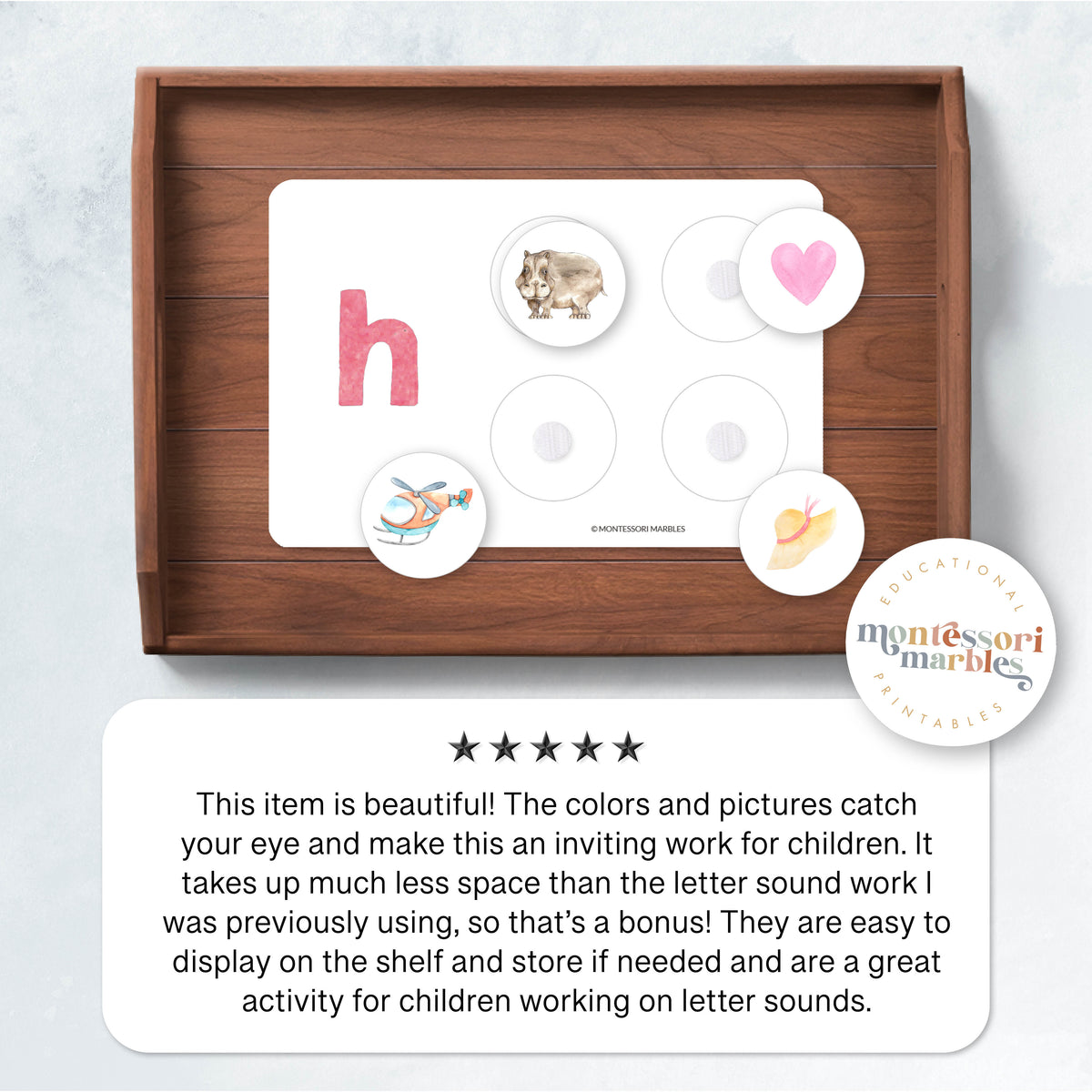 Beginning Sounds Sorting Cards – Montessori Marbles