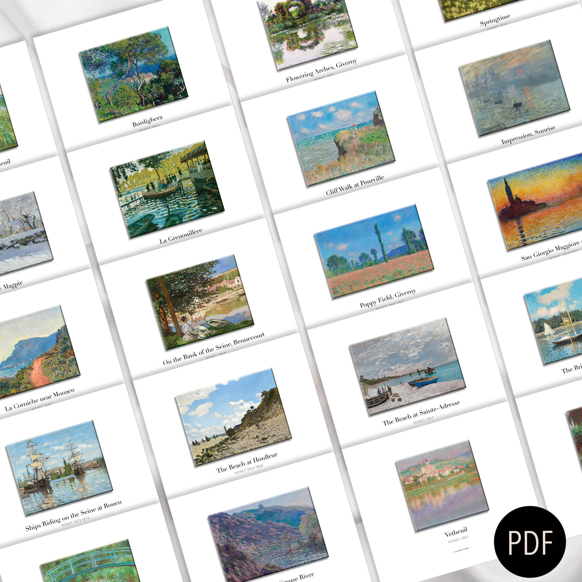 Claude Monet Montessori Picture Binder – Montessori Marbles