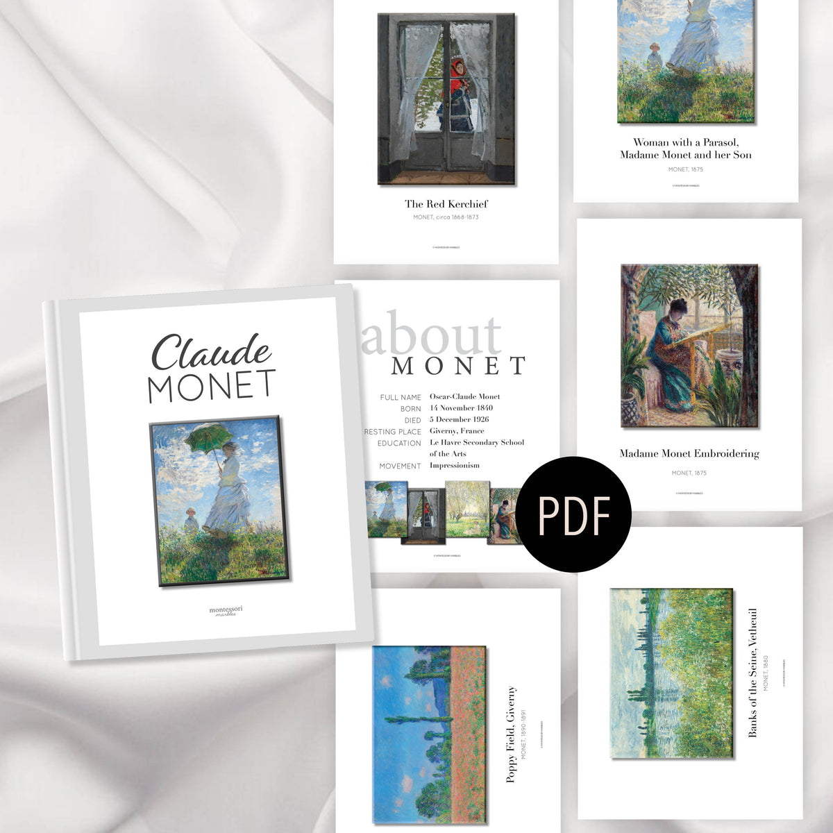 Claude Monet Montessori Picture Binder – Montessori Marbles