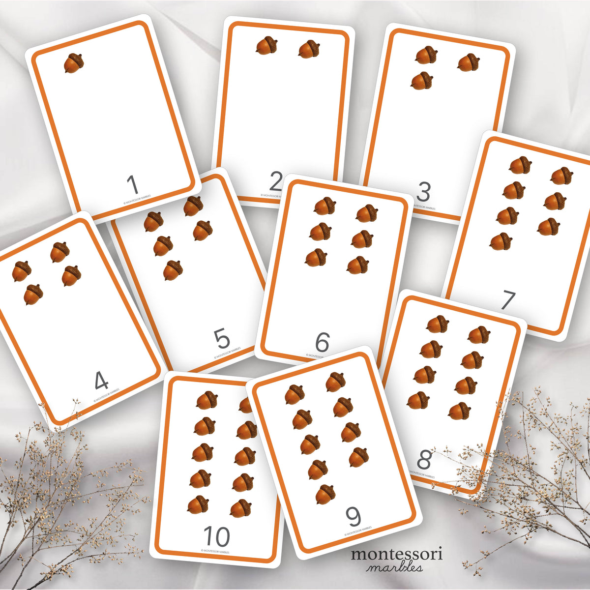 Acorns Counting 1 to 10 | Montessori Inspired Printable – Montessori ...