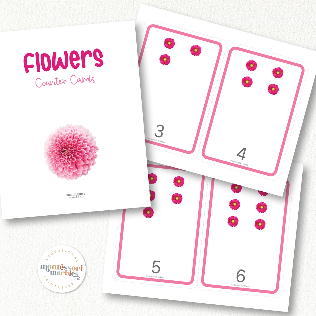 Spring Flowers Counting 1 to 10 | Montessori Inspired Printable ...