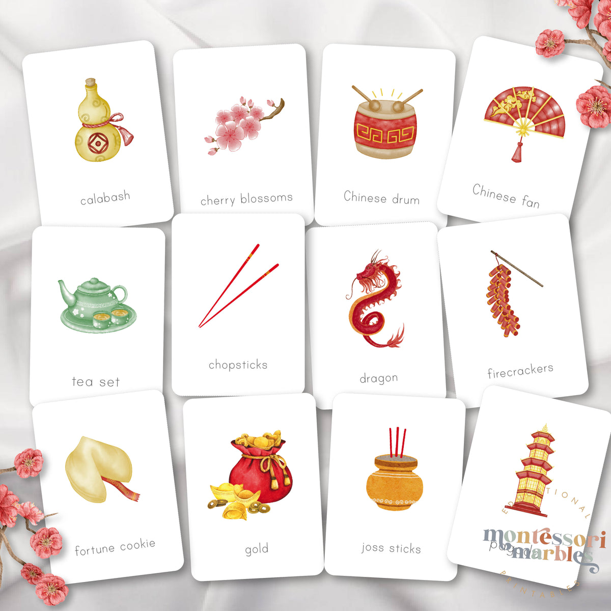 Chinese Food Flash Cards | Montessori Inspired Flash Cards – Montessori ...