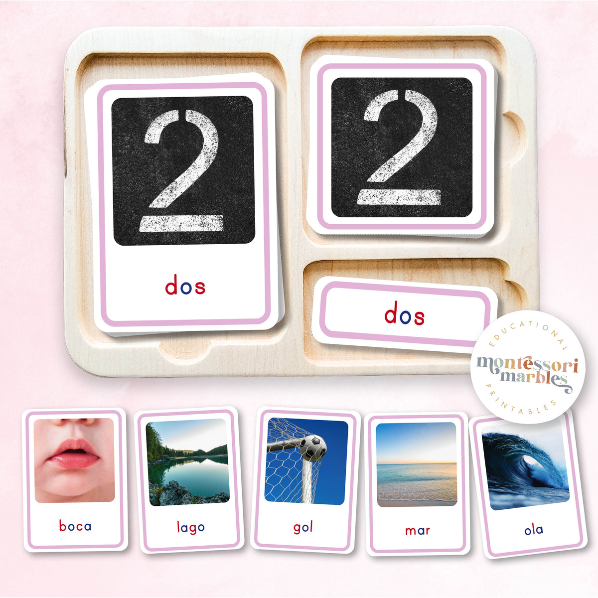 Montessori Serie Rosa Tarjetas de Nomenclatura – Montessori Marbles
