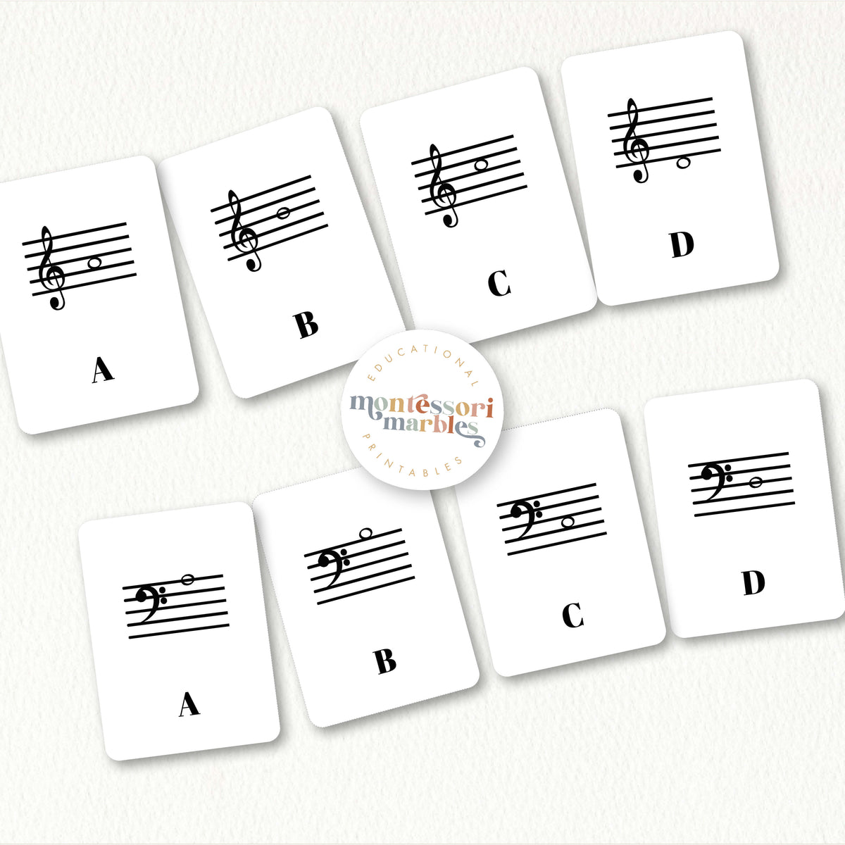 Music Notes Flash Cards – Montessori Marbles