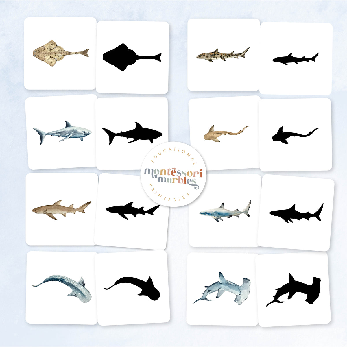 Farm Animals Shadow Matching | Montessori Printable Resources ...