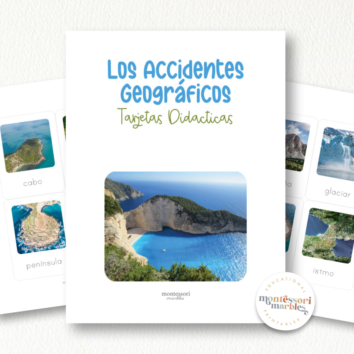 Landforms Spanish Flash Cards – Montessori Marbles