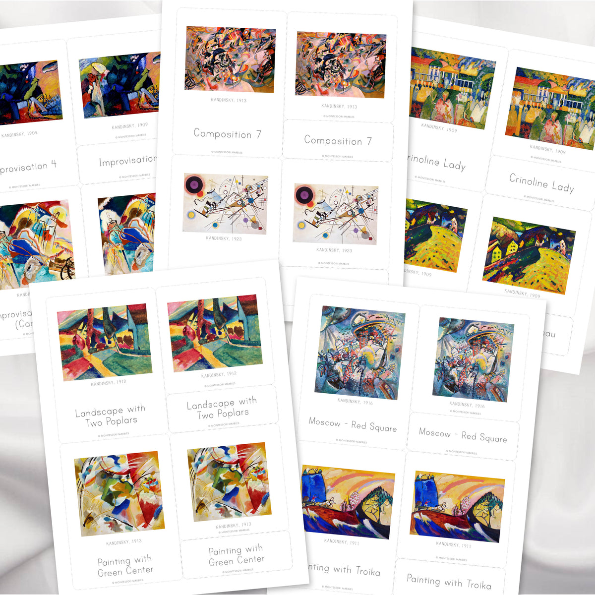 Wassily Kandinsky Montessori Nomenclature Cards – Montessori Marbles