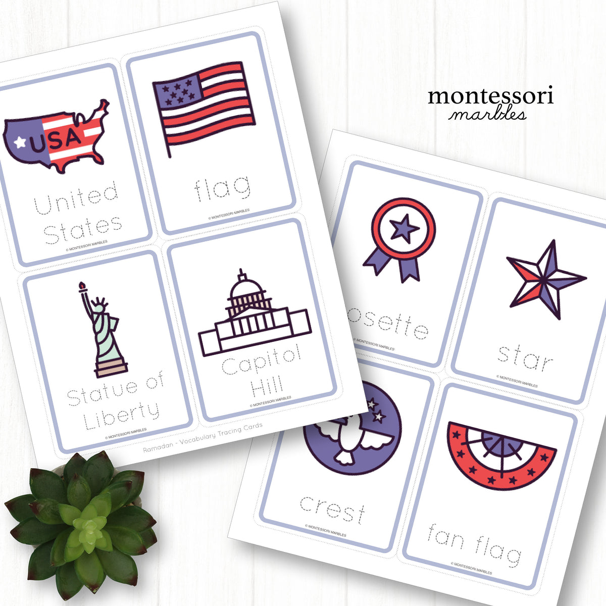 United States Handwriting Practice – Montessori Marbles