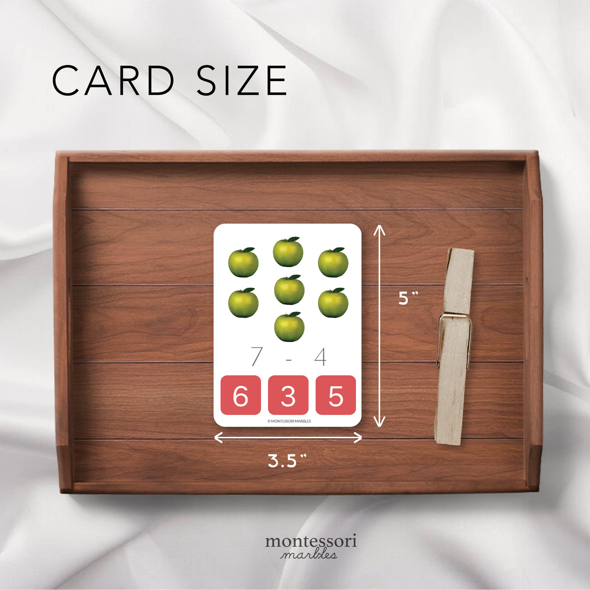 Apples Subtraction Clip Cards | Montessori Inspired Early Math ...