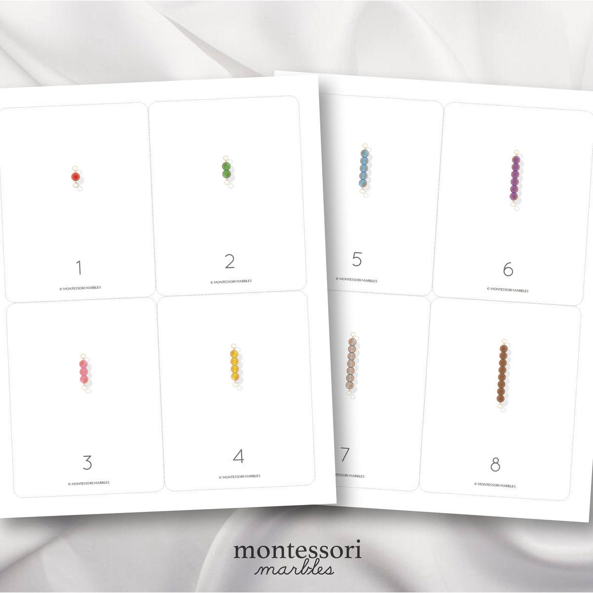Montessori Golden Beads Flash Cards | Montessori Math – Montessori Marbles