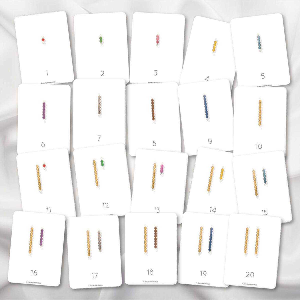 Montessori Golden Beads Flash Cards | Montessori Math – Montessori Marbles