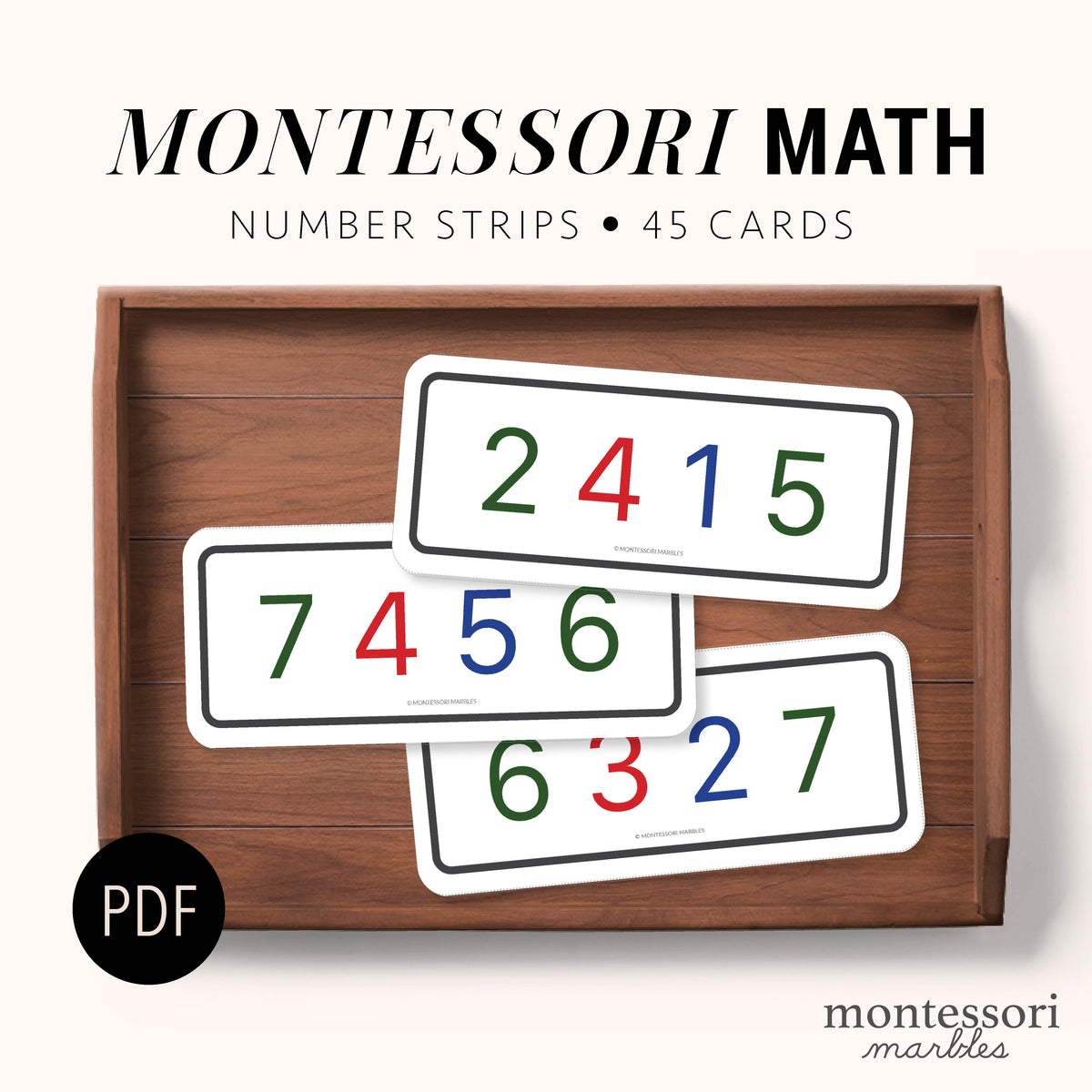Montessori Number Strips – Montessori Marbles