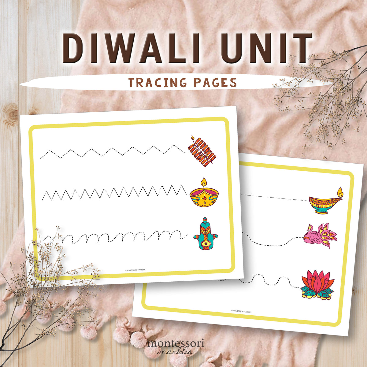Diwali Handwriting Activity – Montessori Marbles