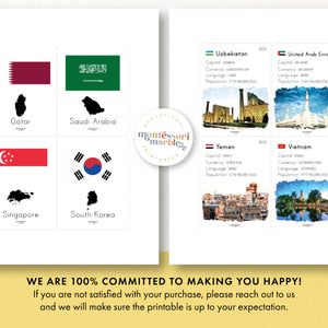 Asia Fact Cards | 49 Countries Geography Ages 7-12 PDF — Montessori Marbles