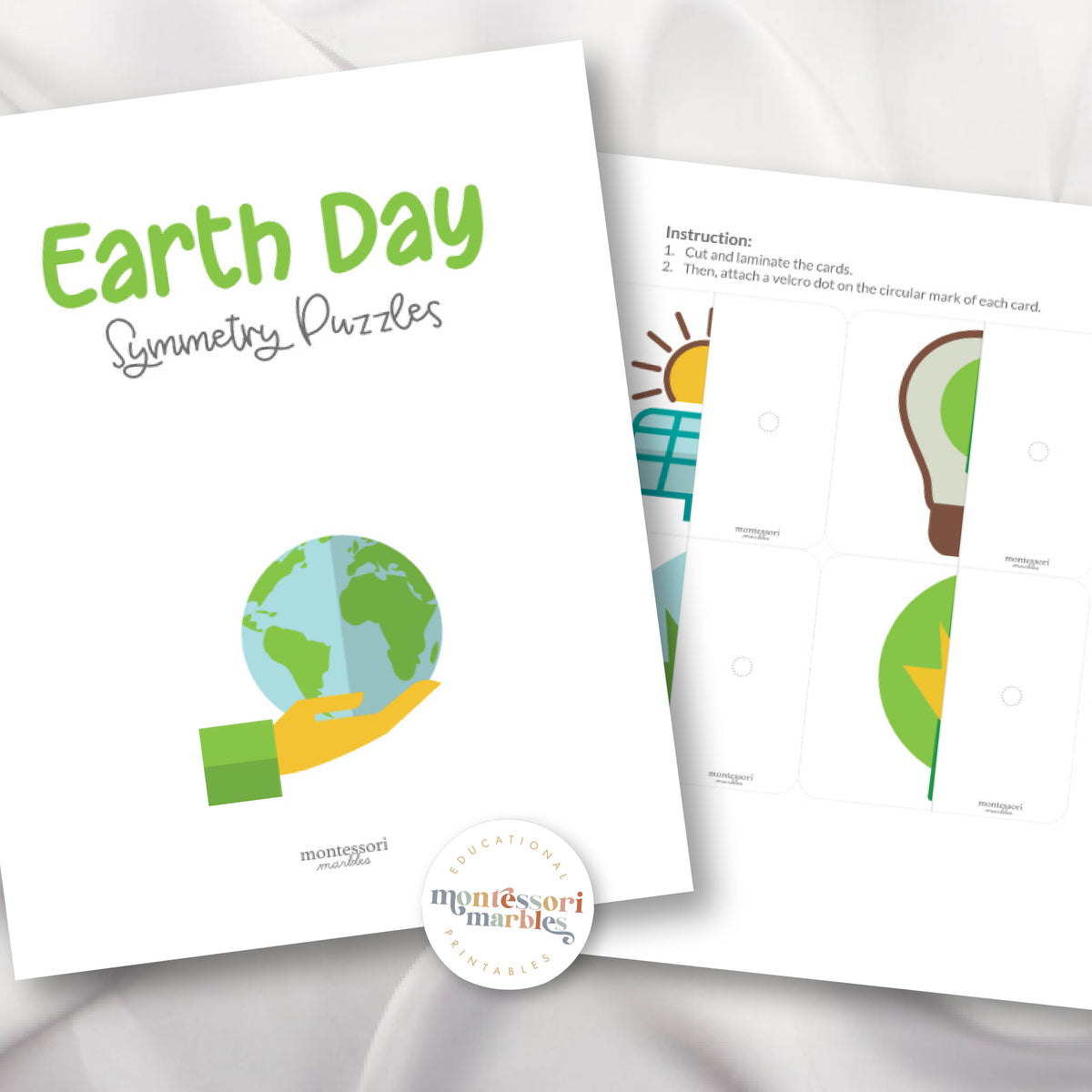 Earth Day Symmetry Puzzles – Montessori Marbles