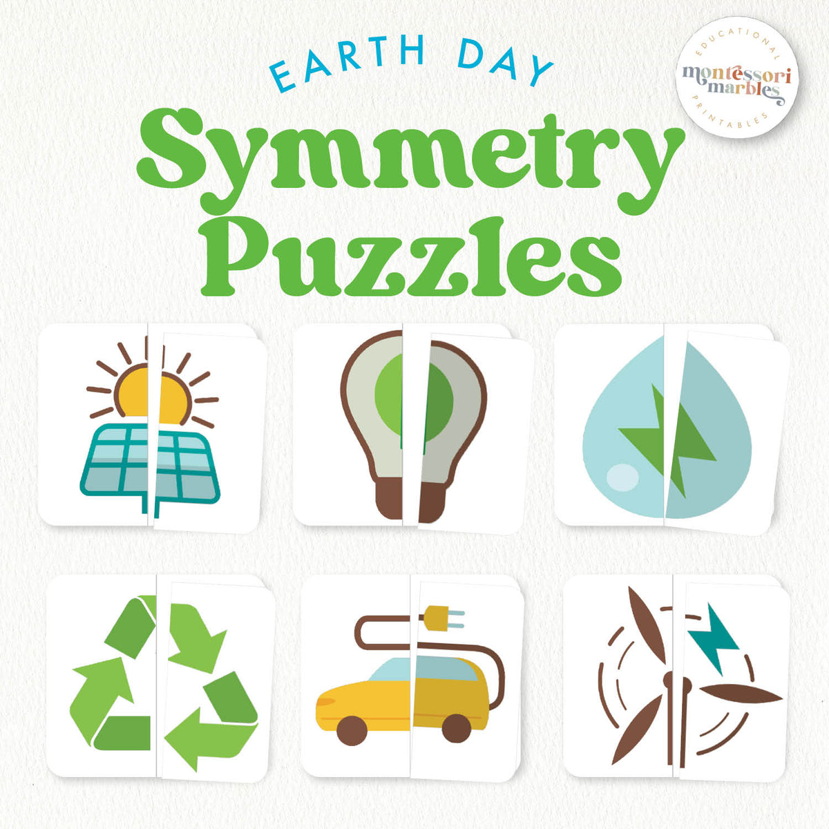 Earth Day Two-Piece Puzzles | 8 Sets Ecology Matching Activity Ages 3-5 ...