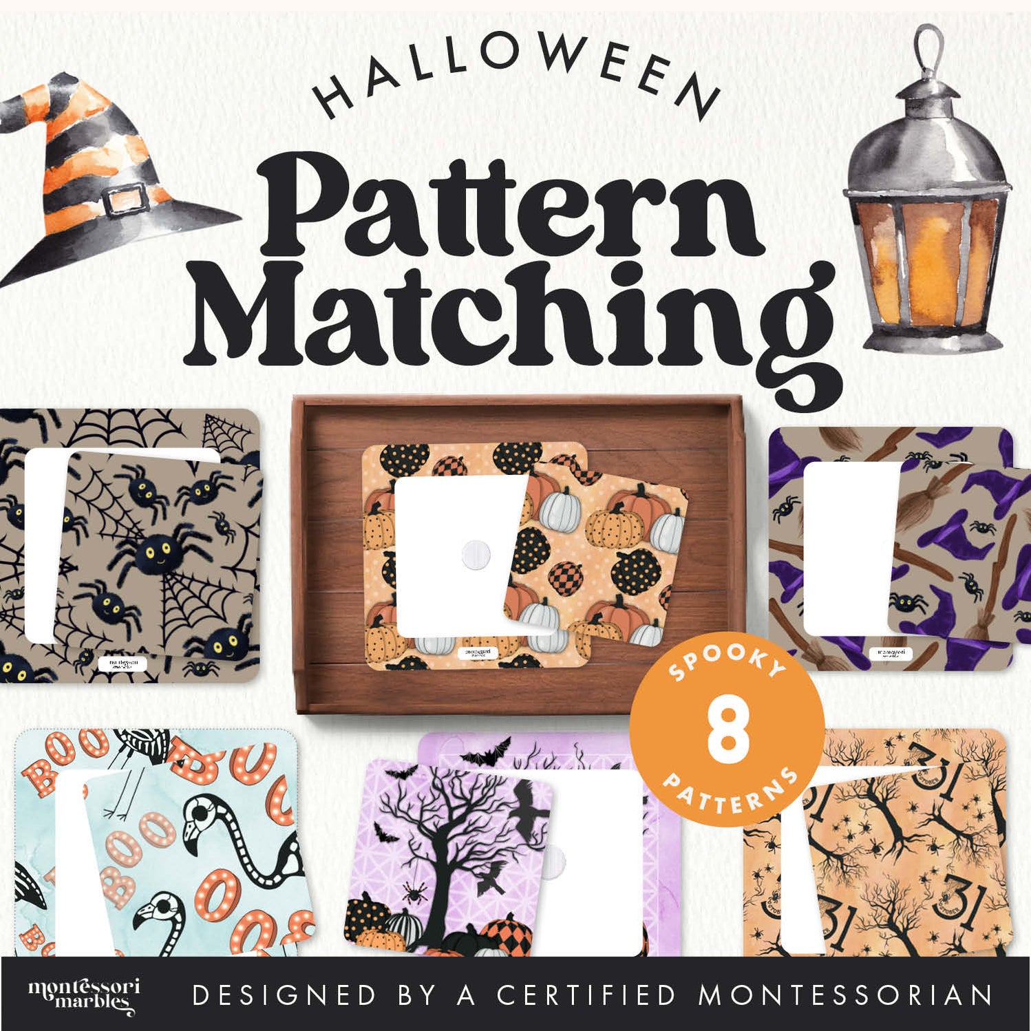 Halloween Pattern Matching | 8 Cards Visual Discrimination Ages 3-5 ...