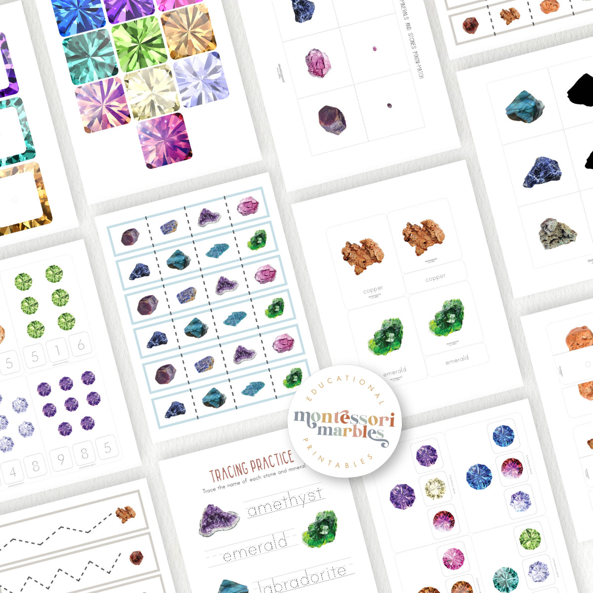 Minerals & Stones Bundle | Montessori Printable Learning Resources ...