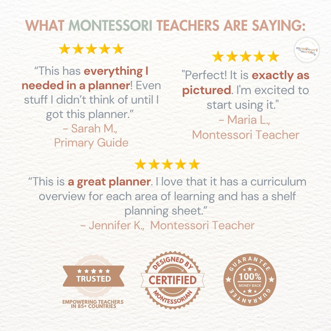Montessori Teacher Planner Kit | Complete Curriculum — Montessori Marbles