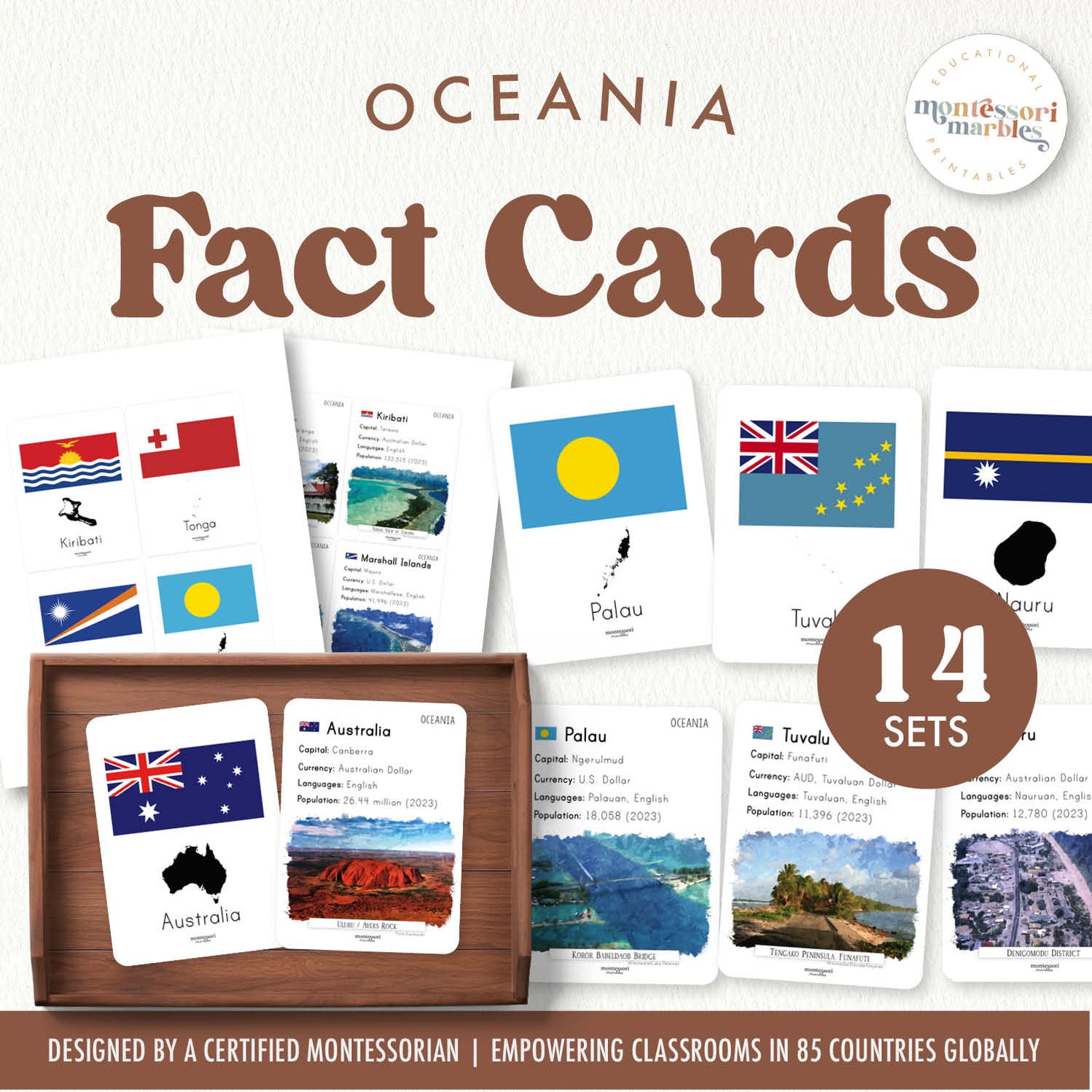 Oceania Fact Cards | 14 Countries Geography Pacific Islands Ages 7-12 ...