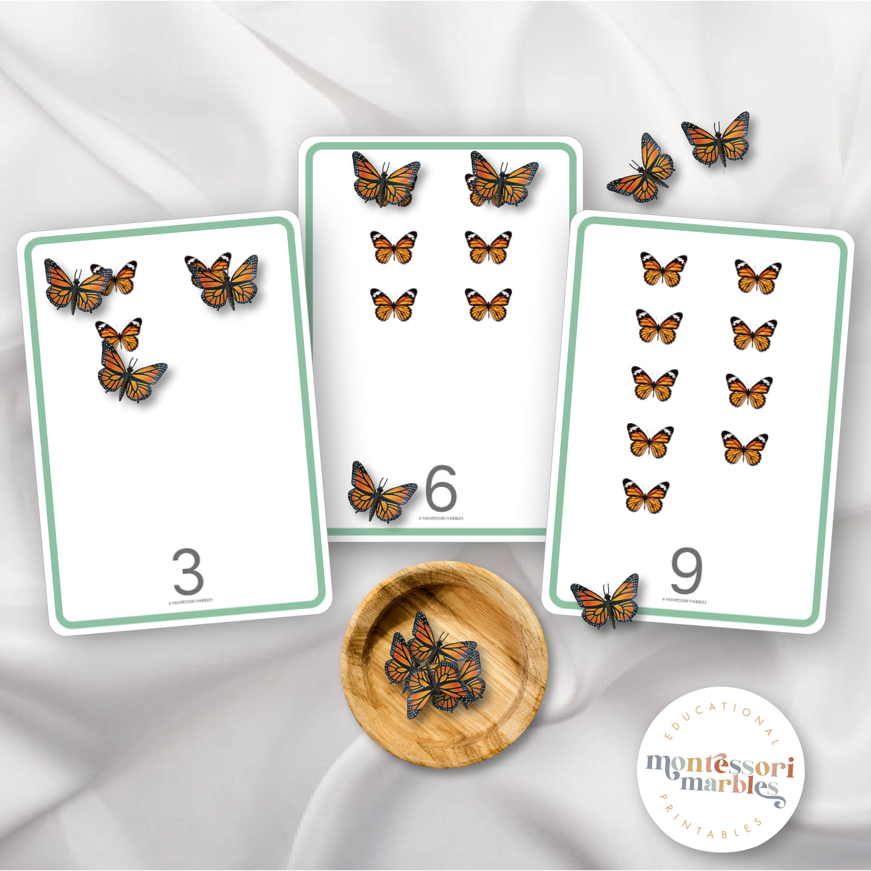 Butterfly Counting Cards 1-10 | Spring Math Activities Ages 3-5 PDF ...