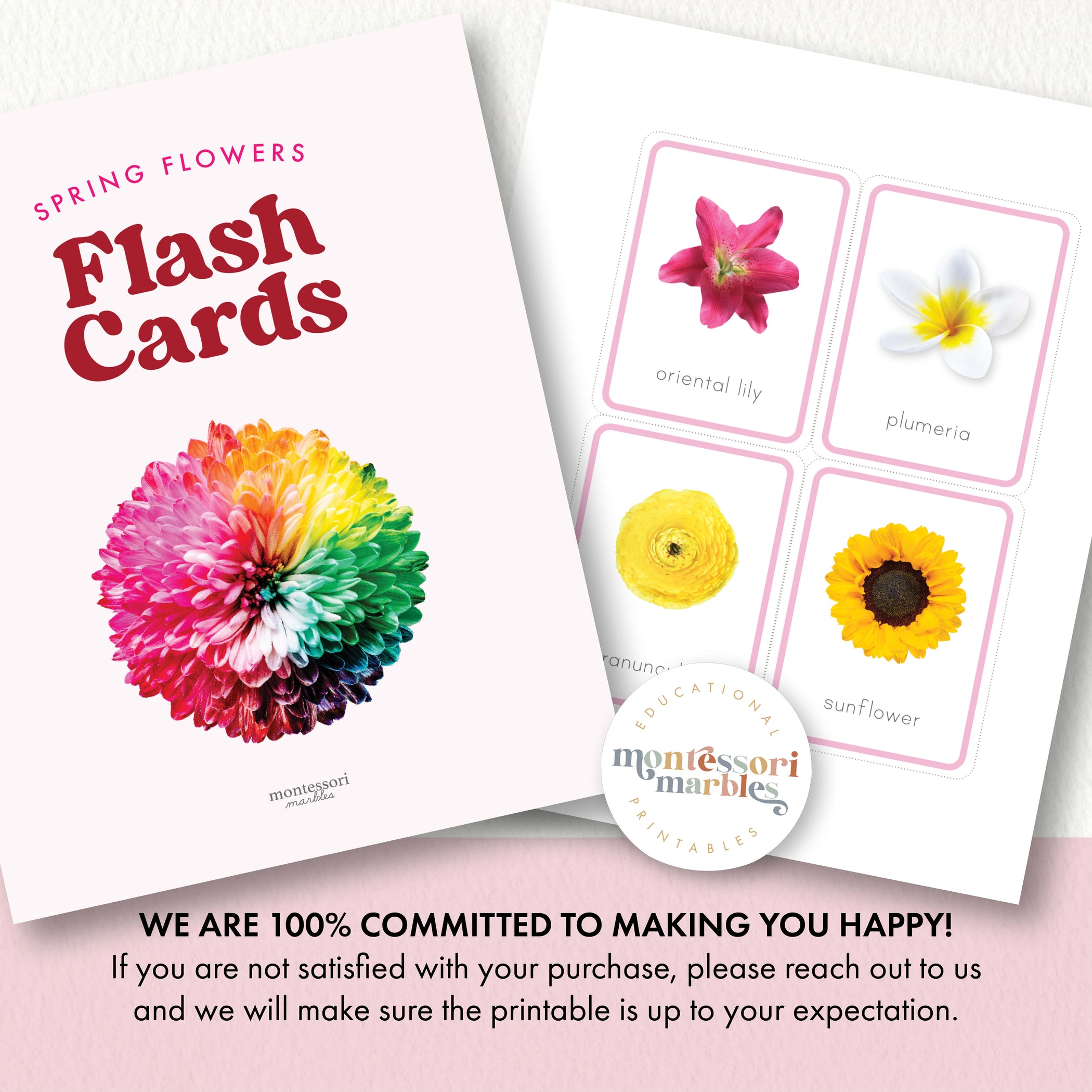Flowers Flash Cards | 16 Spring Garden Vocabulary Cards Ages 2-5 PDF ...
