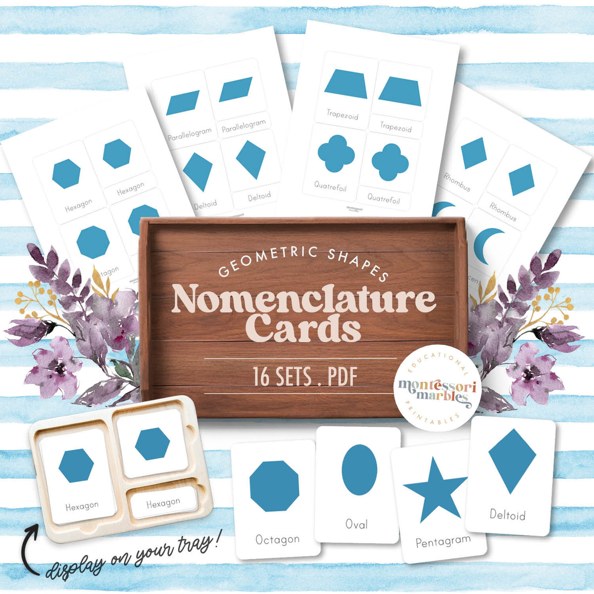 Geometric Shapes Nomenclature Cards | Montessori Inspired Printable ...