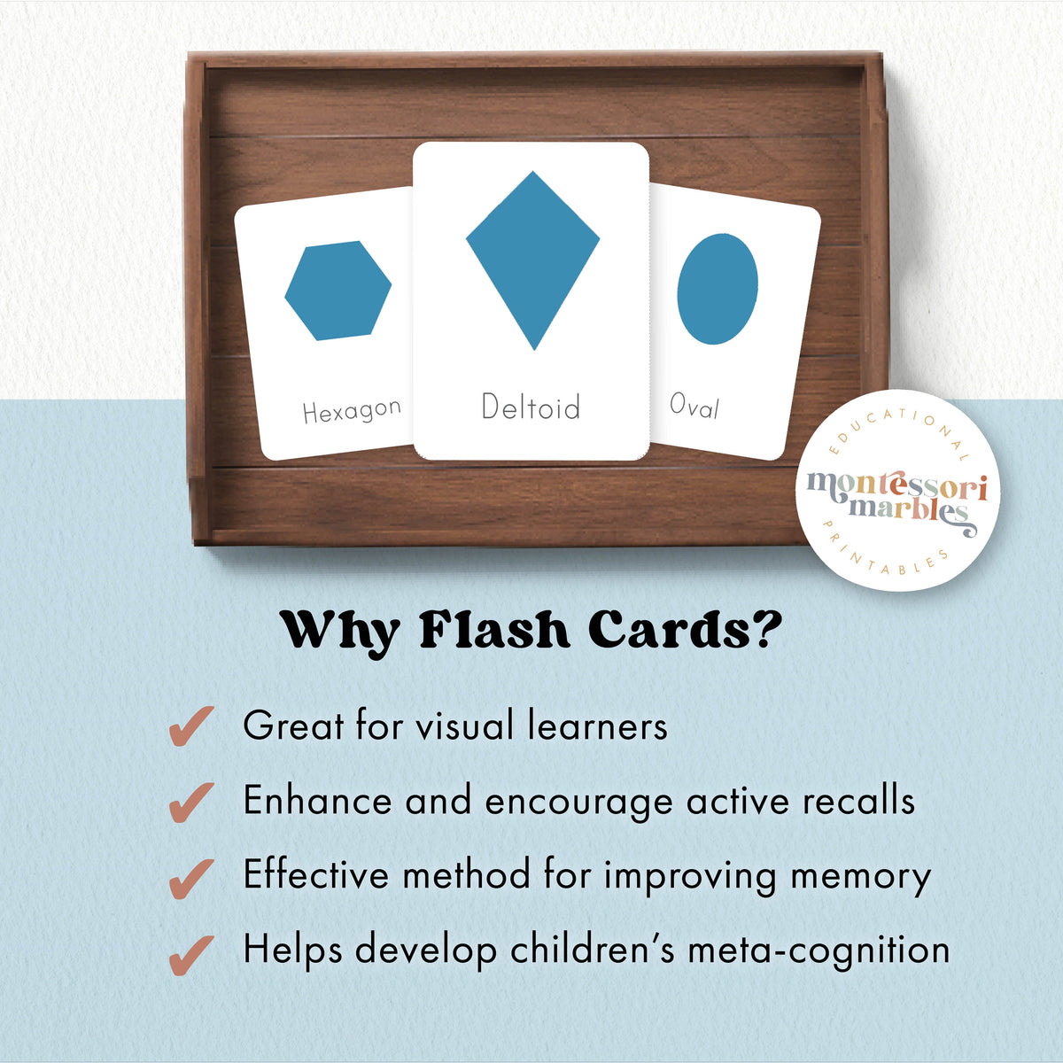 Shapes Flash Cards | Montessori Printable Resources – Montessori Marbles