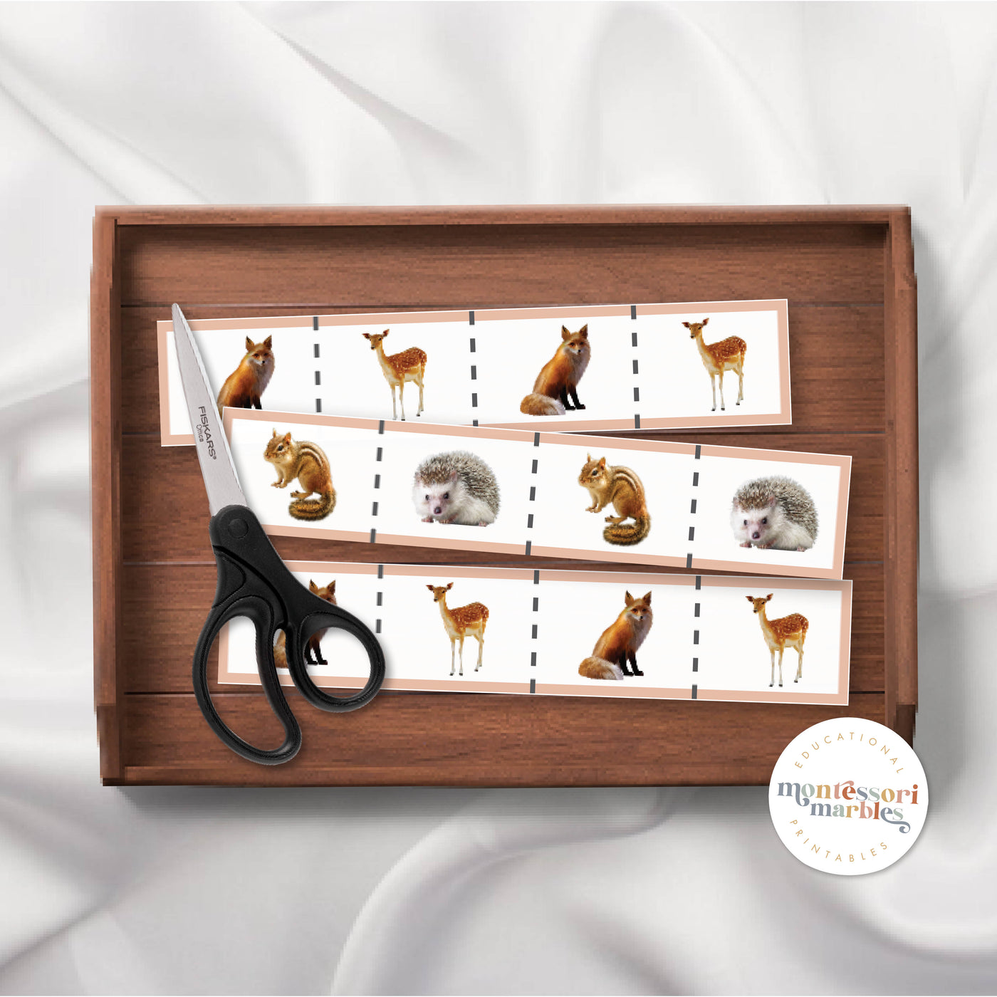 Woodland Animals Cutting Strips | Scissor Practice Ages 2-5 Fine Motor ...