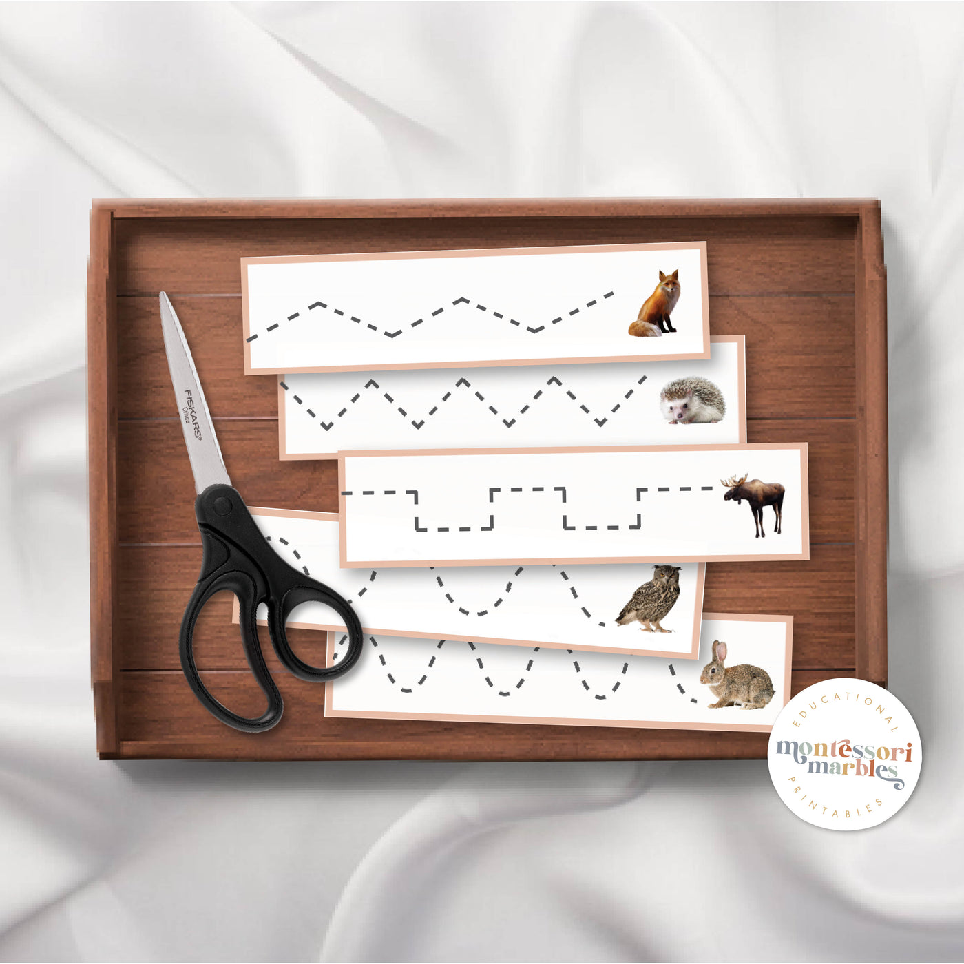 Woodland Animals Cutting Strips | Scissor Practice Ages 2-5 Fine Motor ...