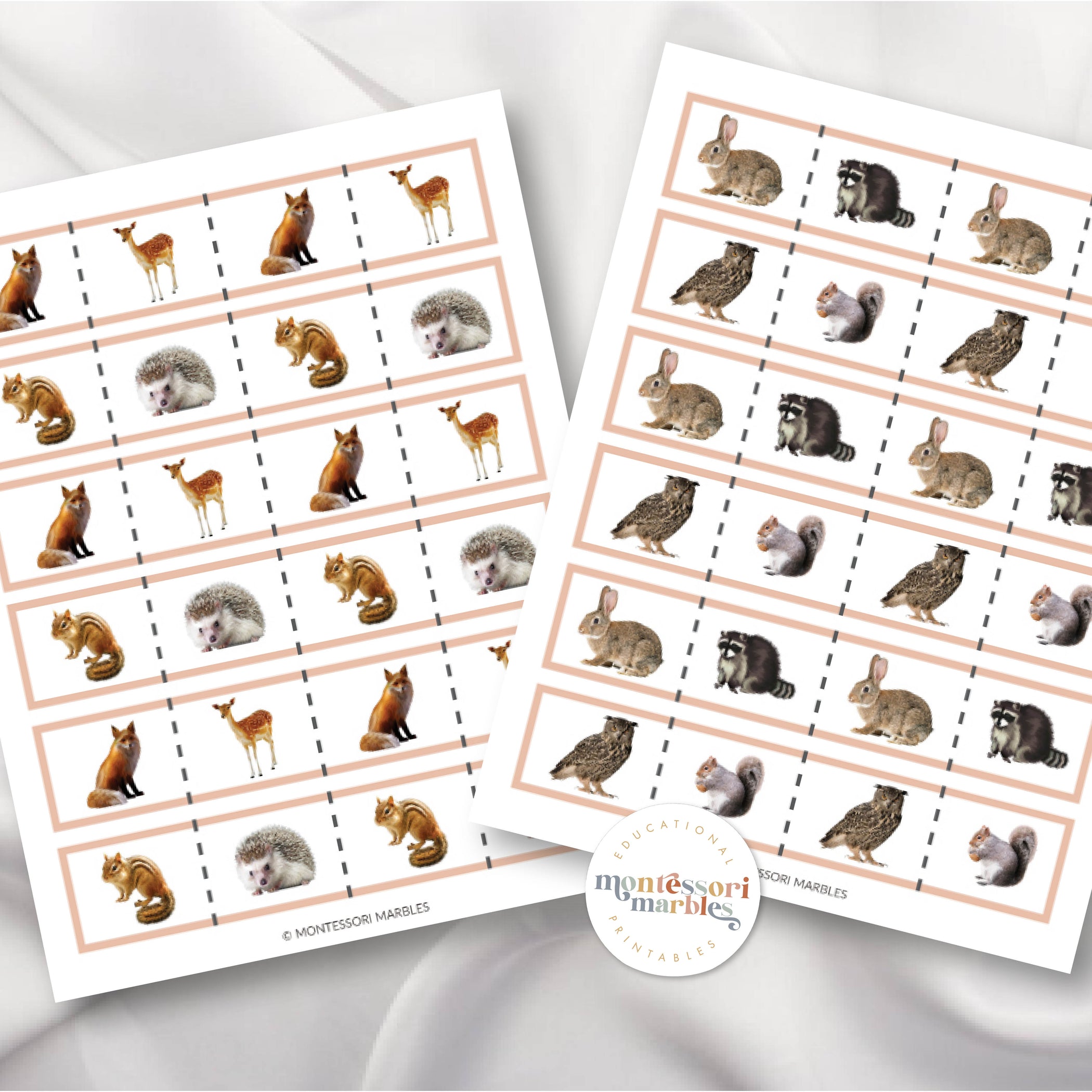 Woodland Animals Cutting Strips | Scissor Practice Ages 2-5 Fine Motor ...