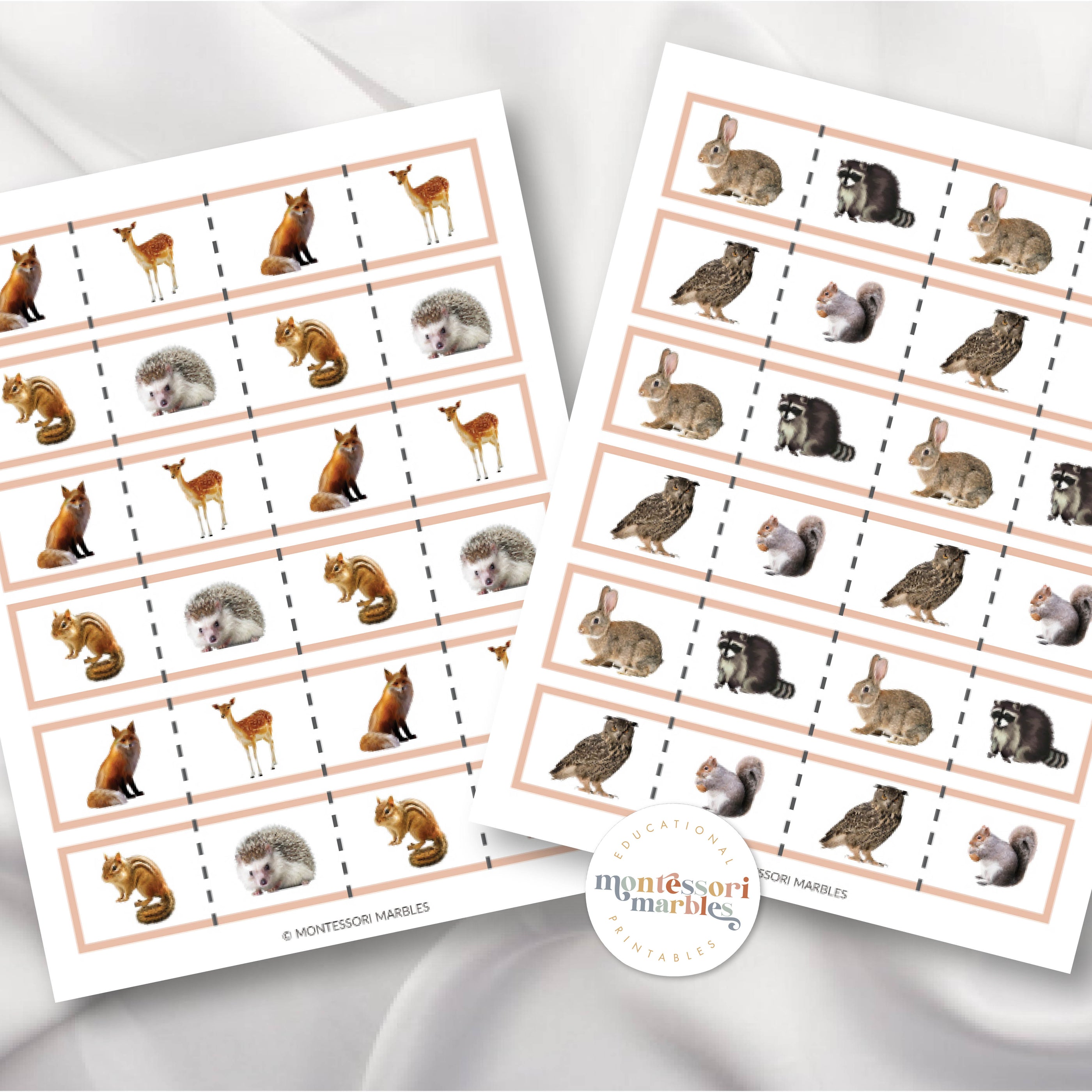 Woodland Animals Cutting Strips | Scissor Practice Ages 2-5 Fine Motor ...