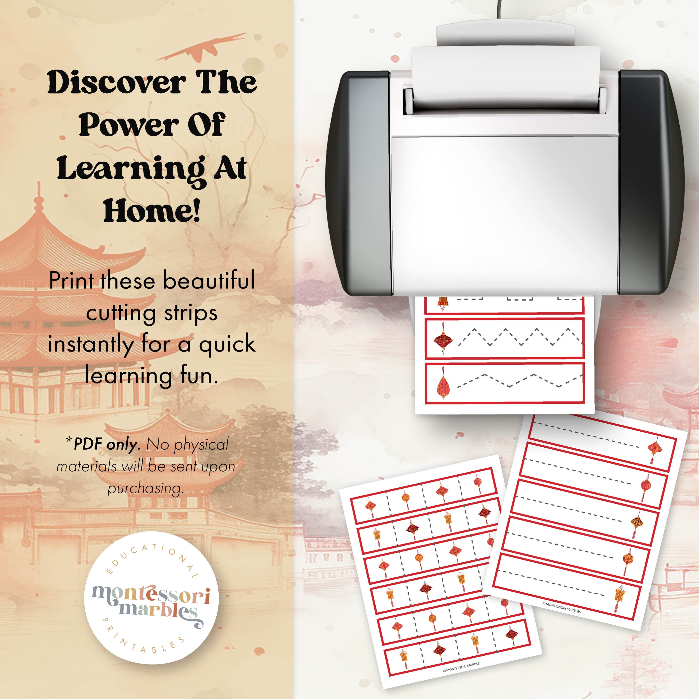 Lunar New Year Cutting Strips | Scissor Practice Fine Motor Ages 2-5 ...