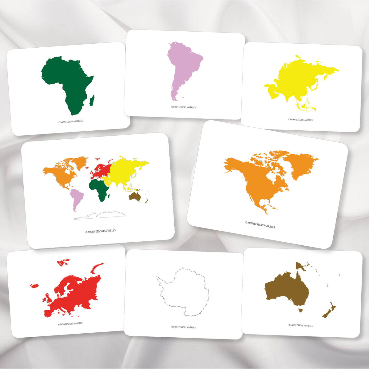 Continents Picture Cards | 8 Geography Photo Cards Matching Ages 3-6 ...
