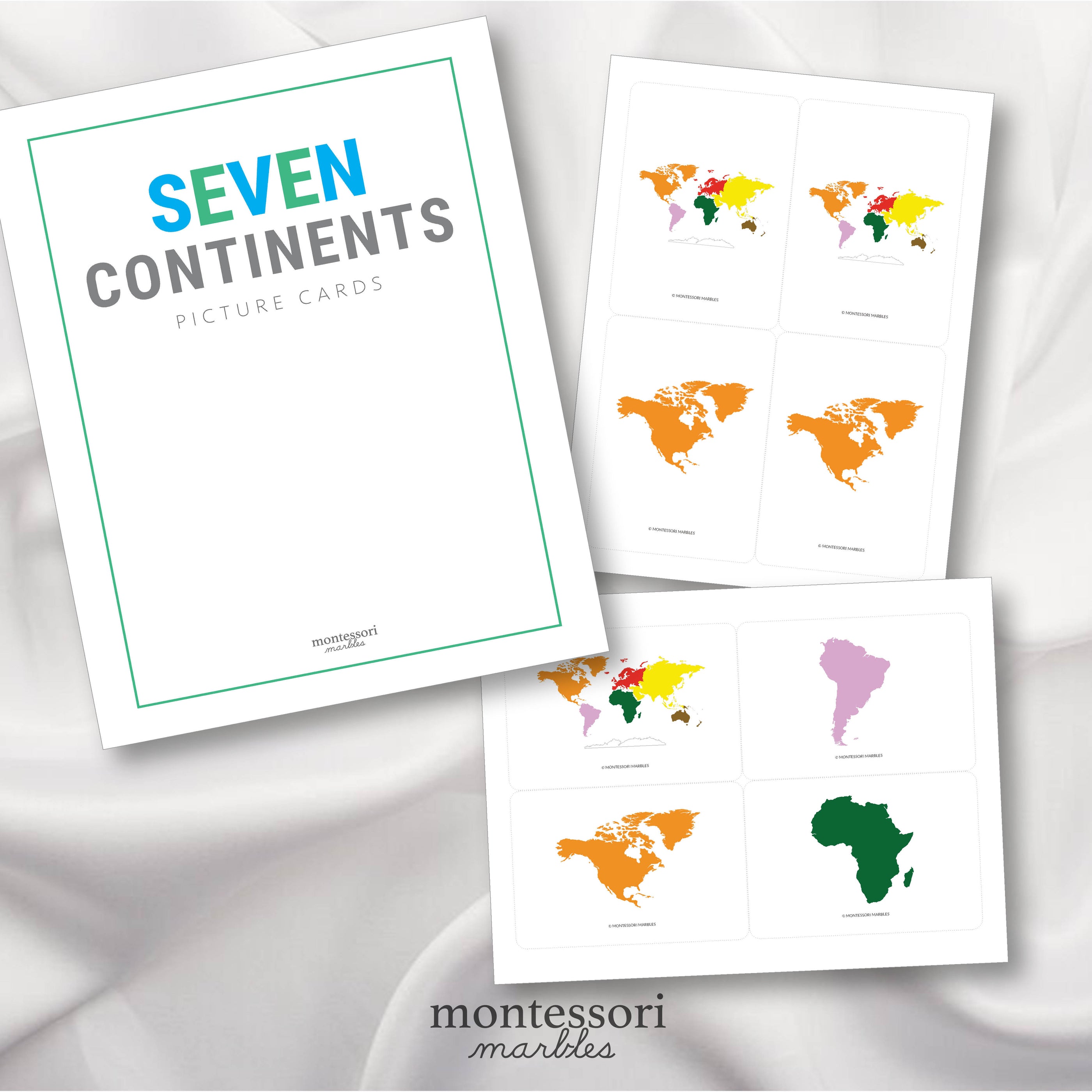 Continents Picture Cards | 8 Geography Photo Cards Matching Ages 3-6 ...