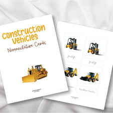Construction Vehicles Nomenclature Cards | 32 Cursive 3-Part Cards 3-6 ...