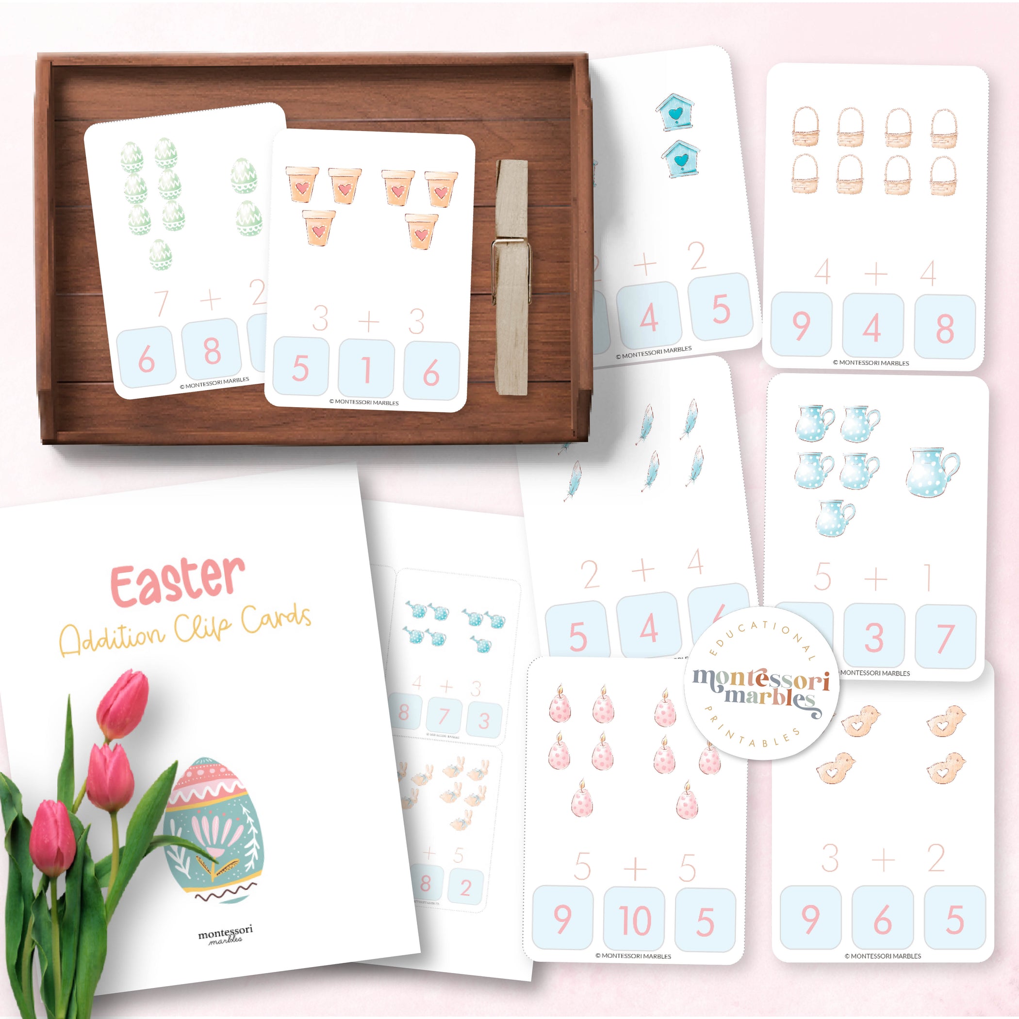 Easter Addition Clip Cards | 16 Math Sums to 18 Ages 5-7 PDF ...