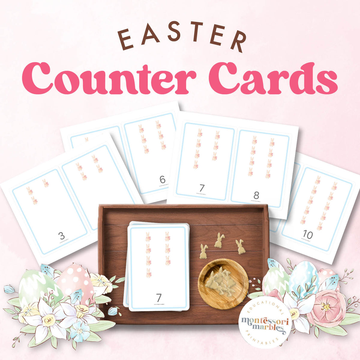 Easter Counting 1 to 10 | Counter Cards Preschool Math Ages 2-4 PDF ...
