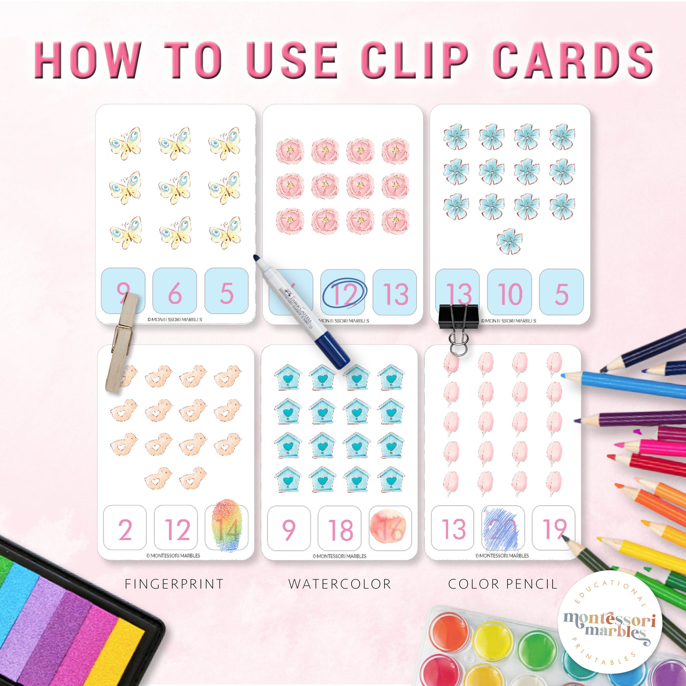 Easter Counting Clip Cards 1-20 | 20 Number Recognition Ages 3-5 PDF ...